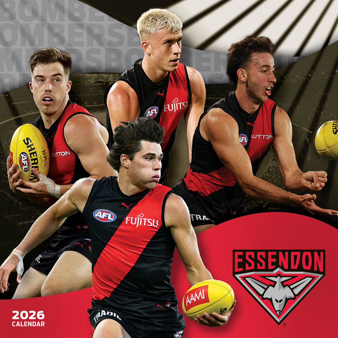 AFL Essendon Bombers 2026 Calendar - Paper Pocket Calendars, Diaries ...