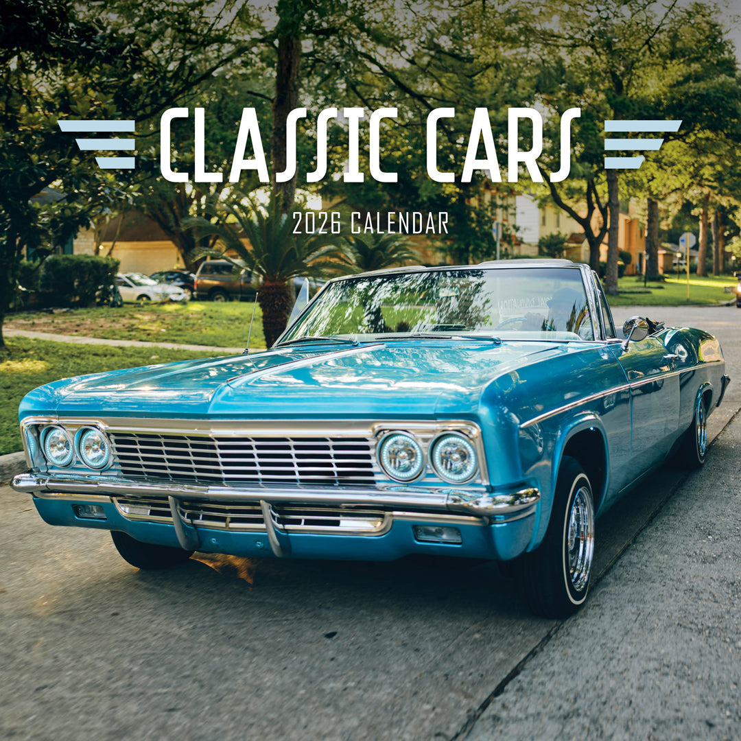 Classic Cars 2026 Calendar - Paper Pocket Calendars, Diaries and Gifts