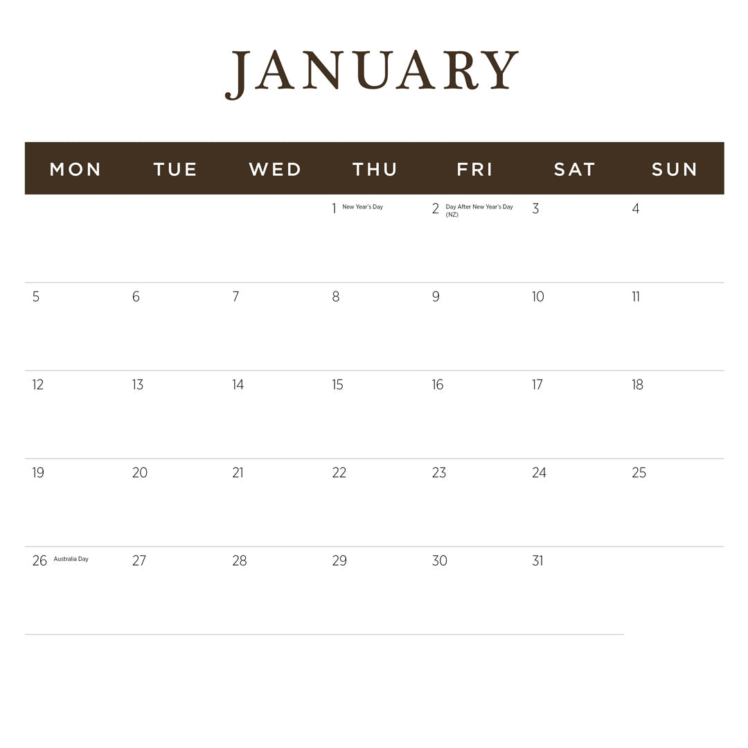 Illustrated Botanicals 2026 Calendar - Paper Pocket Calendars, Diaries ...