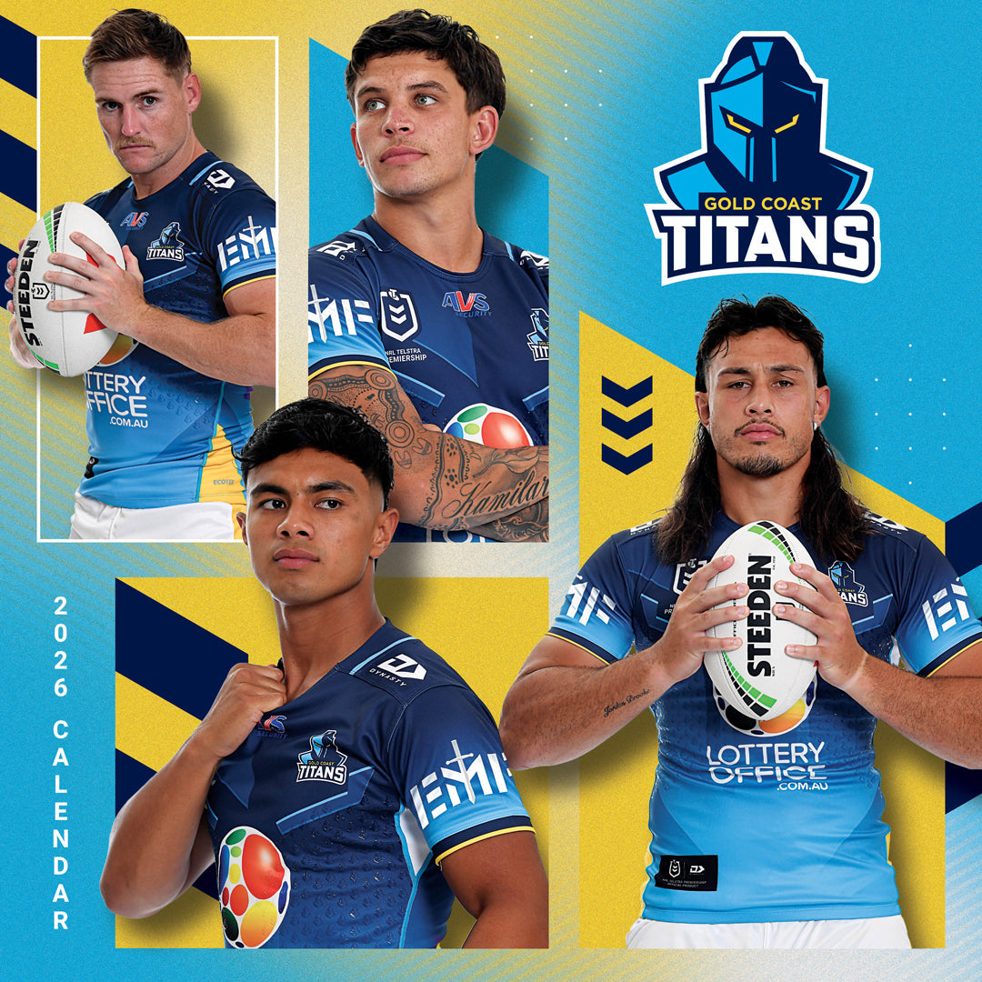 NRL Gold Coast Titans 2026 Calendar - Paper Pocket Calendars, Diaries ...