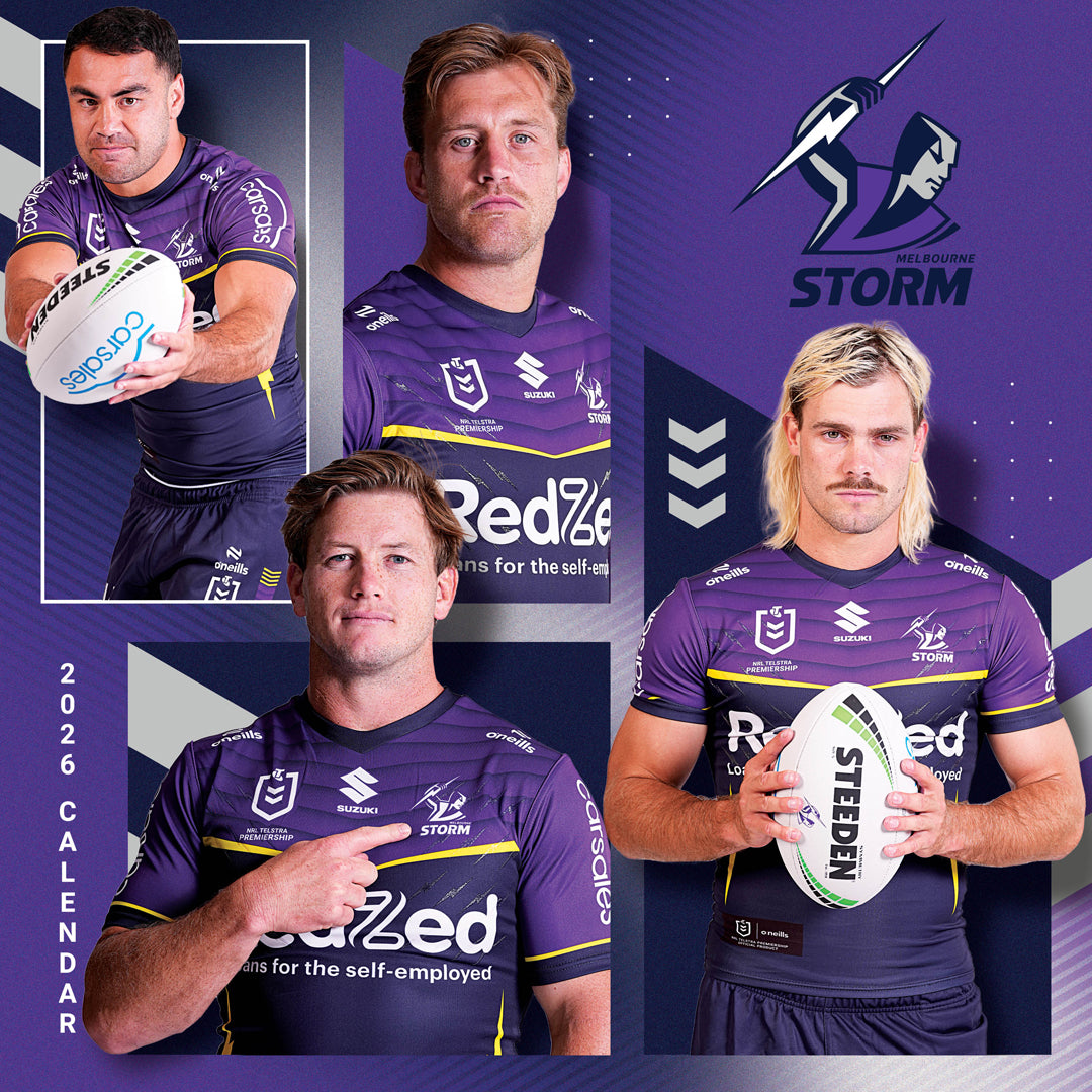NRL Melbourne Storm 2026 Calendar - Paper Pocket Calendars, Diaries and ...