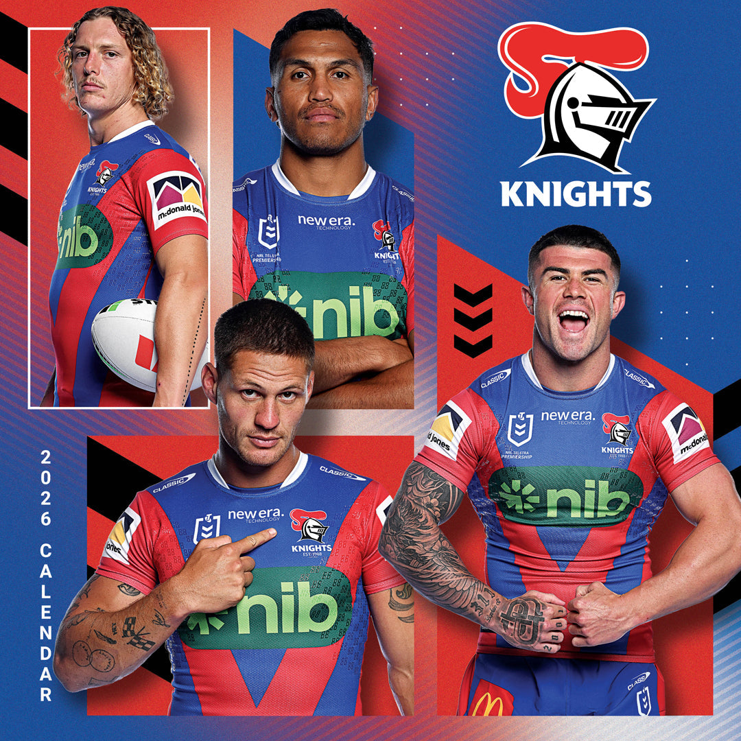 NRL Newcastle Knights 2026 Calendar - Paper Pocket Calendars, Diaries ...