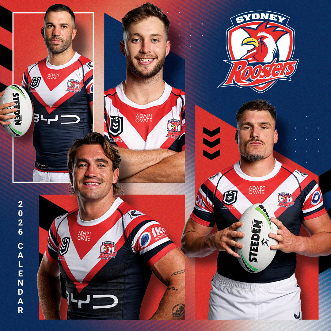 NRL Sydney Roosters 2026 Calendar - Paper Pocket Calendars, Diaries and ...