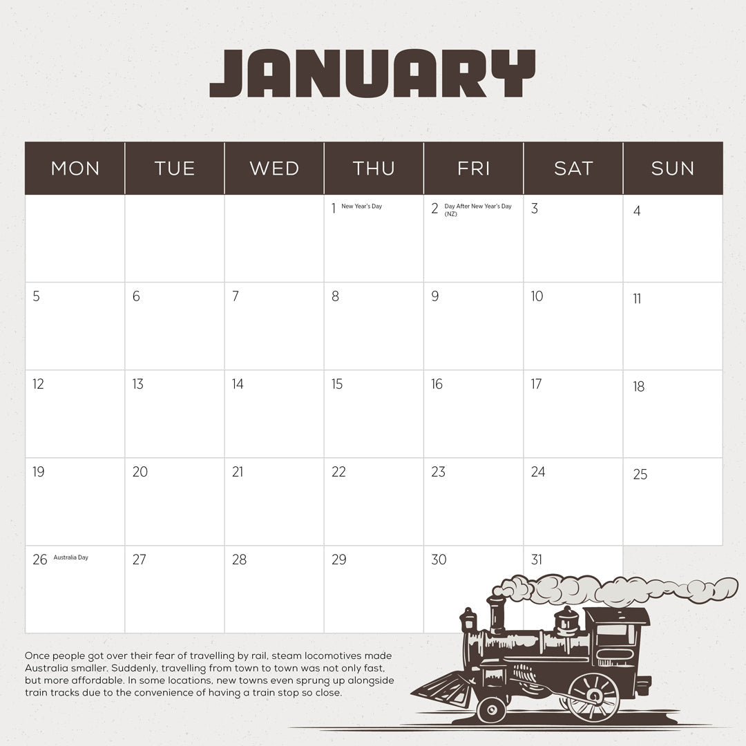 Steam Trains 2026 Calendar - Paper Pocket Calendars, Diaries and Gifts